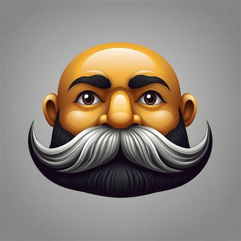 Quirky Mustache Emoji Collection Premium Ai Generated Image