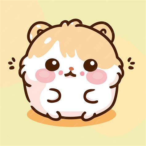 Premium Vector Cute Hamster Illustration Hamster Kawaii Chibi Vector