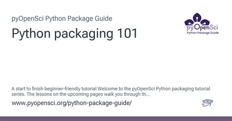 Python Packaging Python Packaging Guide