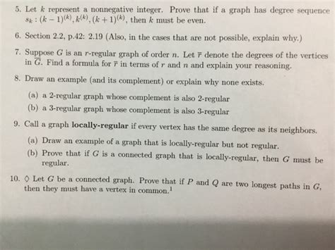 solved 5 let k represent a nonnegative integer prove that