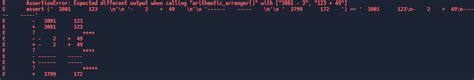 Scientific Computing With Python Projects Arithmetic Formatter