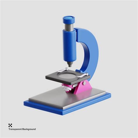 Premium Psd 3d Illustration Of Advanced Microscope