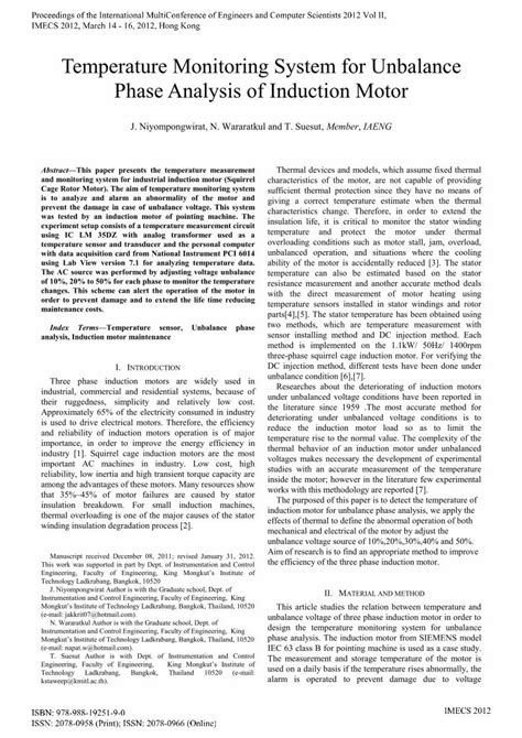 Pdf Temperature Monitoring System For Unbalance Phase · Pdf Filewinding Insulation Degradation