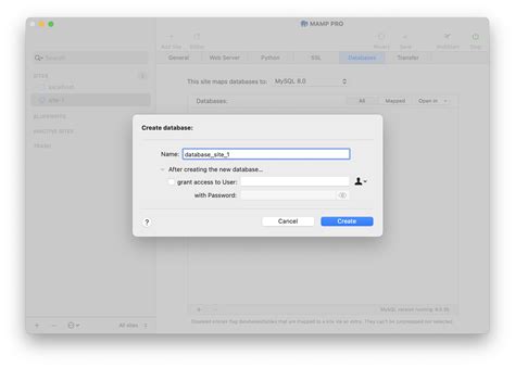 Mamp Pro Macos Documentation Sites Site Databases