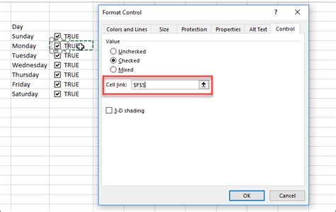 How To Use Check Box Form Control In Excel Indzara Support