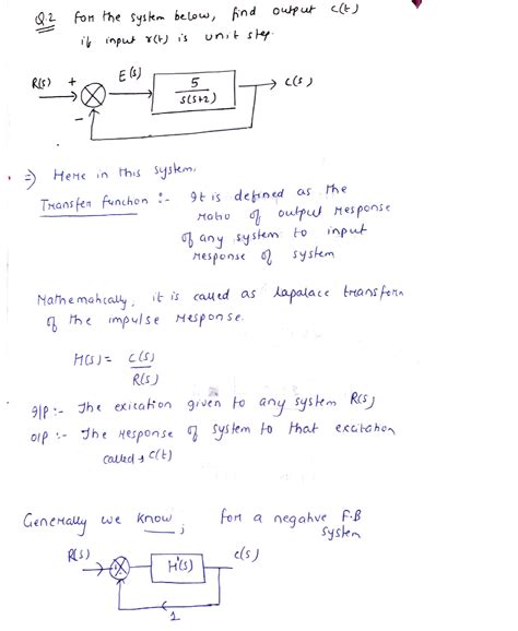 Solved 2 For The System Shown Below Find The Output Ct If The Input Rt Tutorbin