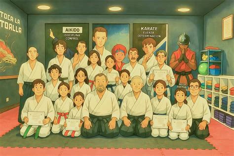 Aikido - Nos sumamos a la tendencia y aplicamos una foto grupal en estilo Studio Ghibli 😃 Ven y ...