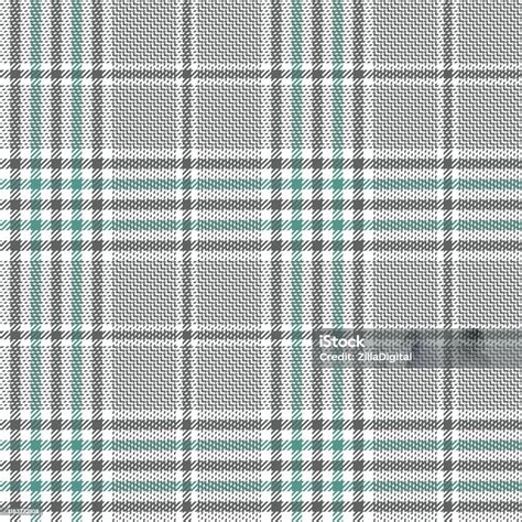 글렌 패턴 전통적인 매끄러운 하운드 치아 체크 격자 무늬 배경 회색 민트 녹색 그리고 코트 스커트 바지 재킷 또는 다른 현대
