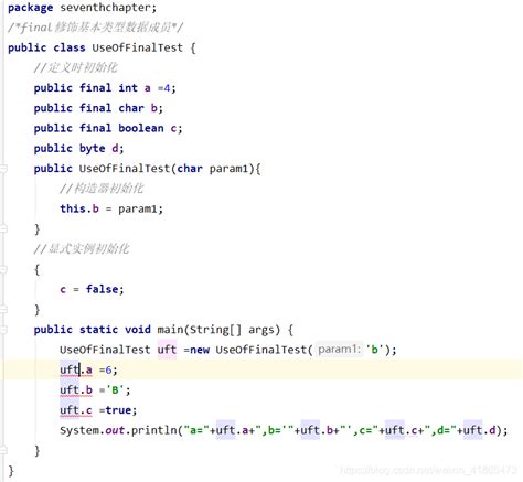 Java基础 复用类 Final关键字的使用declared Final Csdn博客