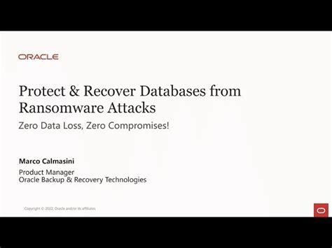 free video protect and recover databases from ransomware attacks from