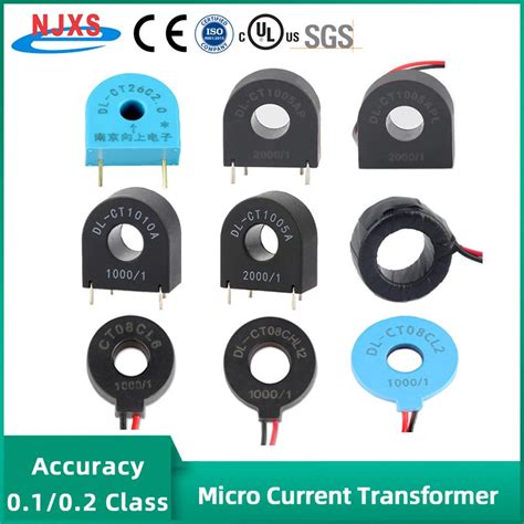Njxs Micro Current Transformer 5a 10a 20a 30a 50a 60a Pcb Mount Ct Ac Factory Price Lead Pin