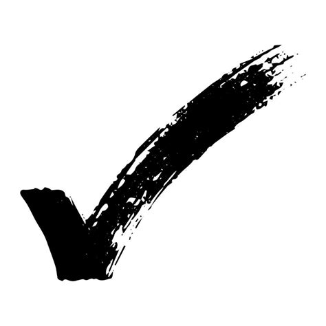Hand Drawn Check Mark Illustration Marker Right Sign Clipart Ink Scribble Checkbox Single