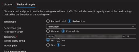 application gateway v1 external site redirection adds trailing slash