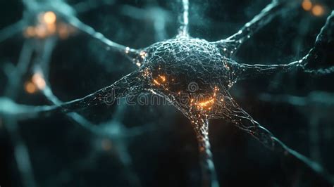 Neural Network Visualization With Glowing Connections In Dark Space