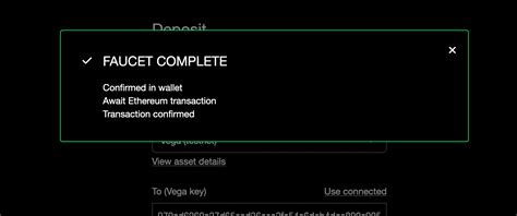 View Completed Withdraw And Faucet On Etherscan · Issue 1405 · Vegaprotocolfrontend Monorepo