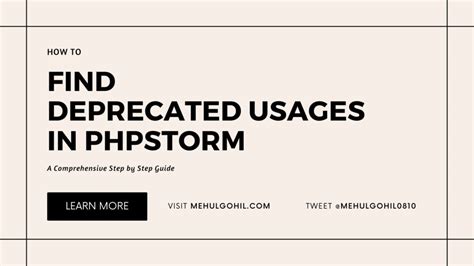 How To Find Deprecated Usages In Phpstorm — Mehul Gohil