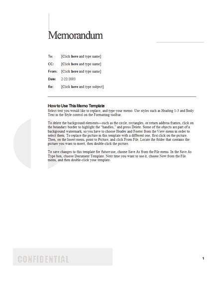 Example Of A Memo With Cc