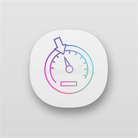 Speedometer App Icon Stock Vector Illustration Of Gauge 175553632