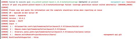 Trying To Add Mutation Test And Getting The Issue Execution Default Of Goal Orgpitestpitest