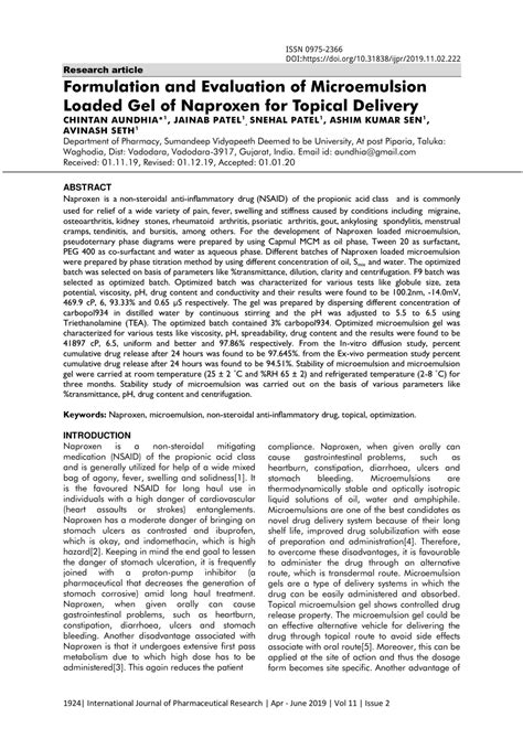 Pdf Formulation And Evaluation Of Microemulsion Loaded Gel Of