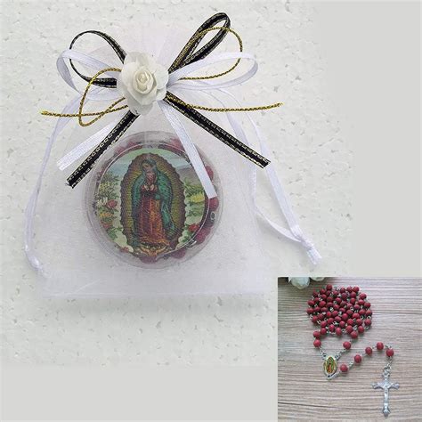 Recuerdos Conmemorativos 12 Piezas Rosarios Perfumados Rojos De