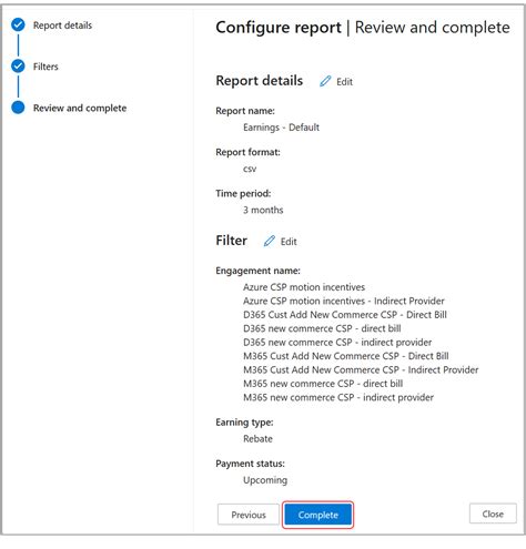 수익 파트너 센터의 보고서 개요 partner center microsoft learn