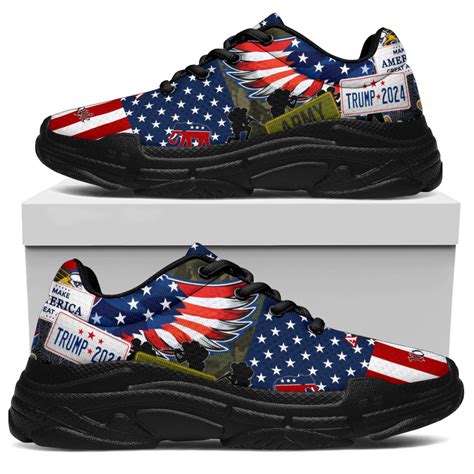 Army For Trump 2024 Sneakers Us Eagle Make America Great Again We The