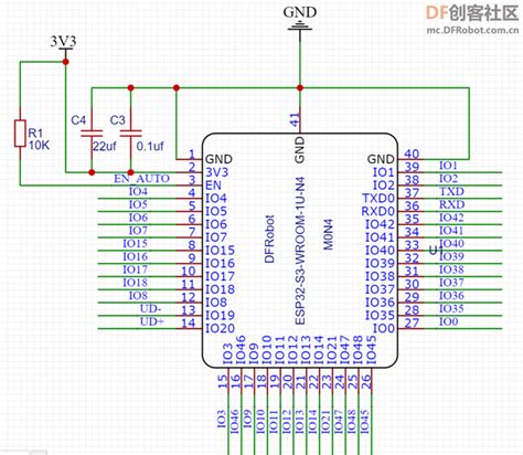 dfrobot esp32 s3 模组的最小系统 df创客社区