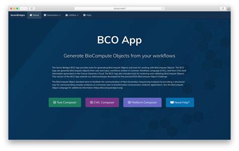 24 Getting Started With The Bco App Biocompute Object App User Manual