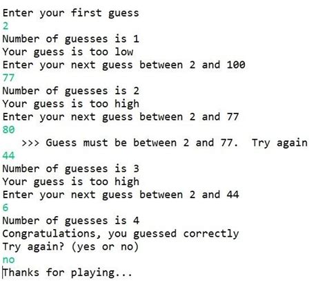 build an application that will receive a guess and