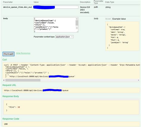 schedulink downlink data error chirpstack application server