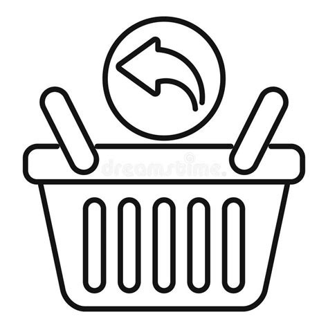 Shopping Cart Icon With Return Arrow For Online Store Interface Stock