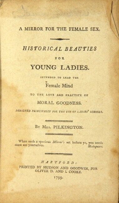 A Mirror For The Female Sex Historical Beauties For Young Ladies
