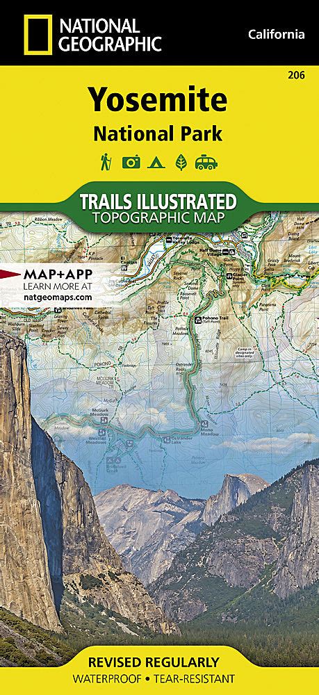 Yosemite National Park Trails Illustrated Topographic Map 206