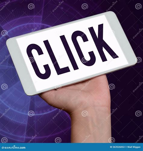Sign Displaying Click Business Showcase Act Of Pressing A Button On A Mouse Similar Device