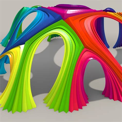 Envelop Of Lines Network Mesh And Funicular Structures Grasshopper Mesh Structures