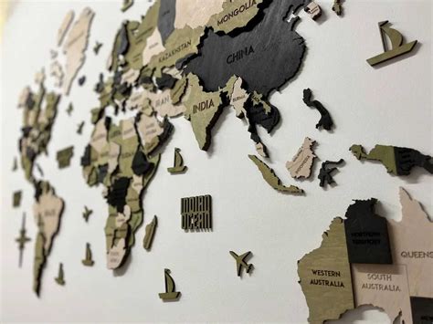 Деревяна карта світу багатошарова 3d мапа свiту 1 670 грн Інші товари для дому Дніпро на Olx