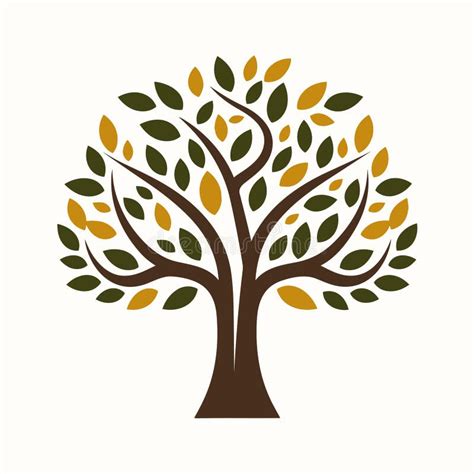 Tree 2d Simple Vector Illustration Style Stock Vector Illustration Of Floral Organic 287089923