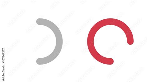 Progress Loading Bar UI Indicator Red And Blue Loading Circle Download Progress Preloader