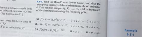 solved denote a random sample from an unbiased estimator of