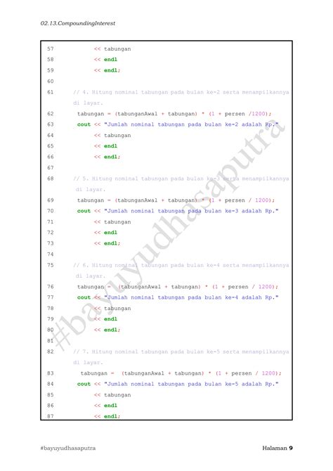 0213 Menghitung Bunga Majemuk Menggunakan Bahasa Pemrograman C Pdf