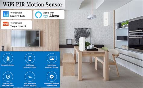 Smart Pir Motion Sensor Wifi Motion Detector With App Notification Alerts Wireless