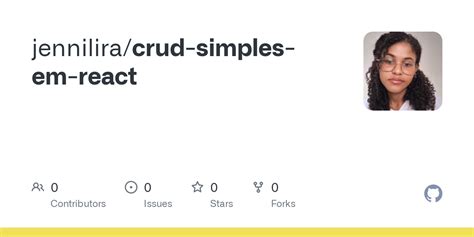 GitHub Jennilira Crud Simples Em React