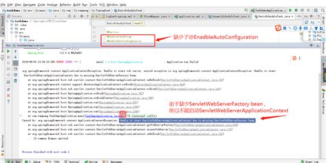Unable To Start Servletwebserverapplicationcontext Due To Missing