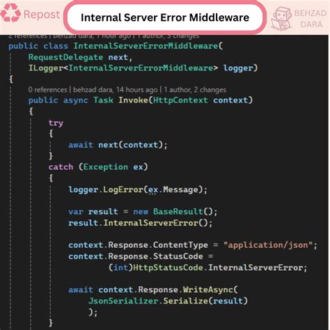 Behzad Dara On Linkedin Errorhandling Aspnetcore Middleware