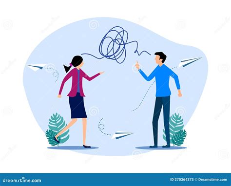 The Concept Of Communication Misunderstandings Cause Confusion At Work Communicate Messages