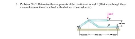 solved problem no 1 determine the components of the