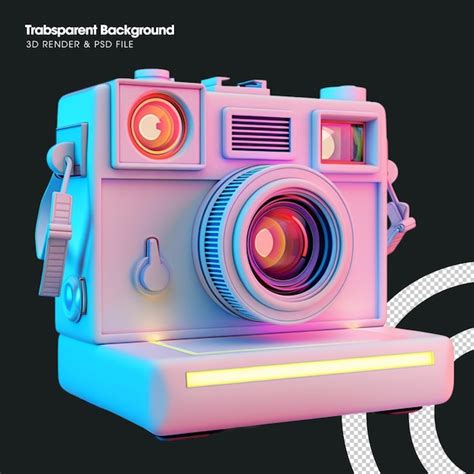 premium psd psd a camera pastel object isolated 3d render