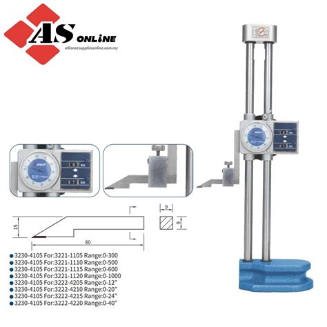 Dasqua Double Beam Dial Height Gauge With Digit Counter Model 3221 1105 Malaysia Melaka
