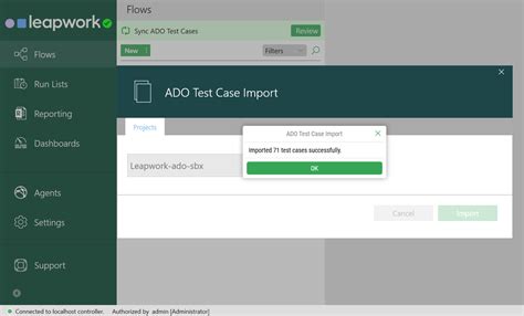 Ado Integration Leapwork Documentation